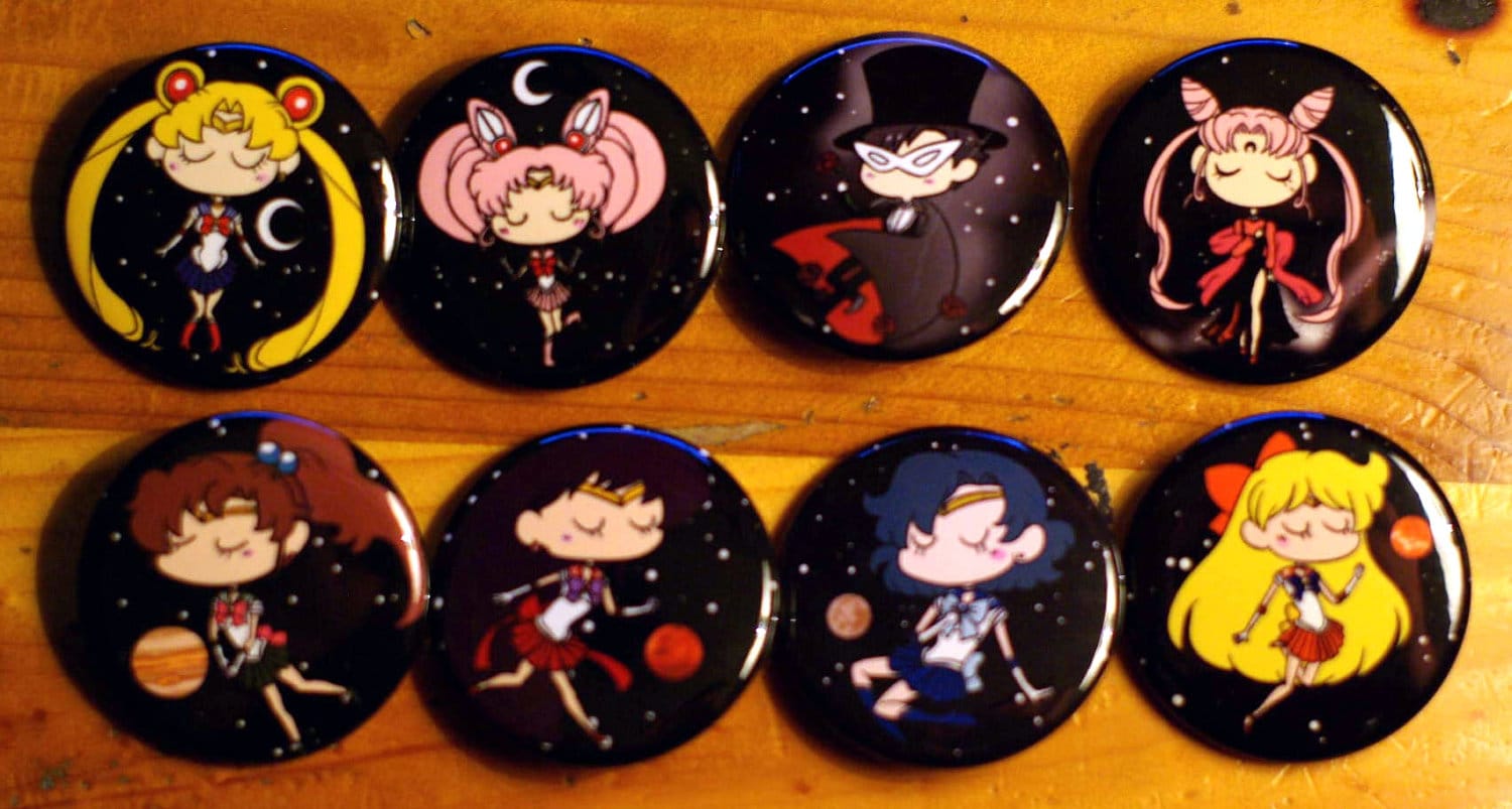 SAILOR MOON — Sailor Senshi Set – Cool Pinback Buttons Online