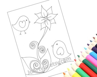 Zentangle® Inspired Art Printable Coloring Pages by JoArtyJo