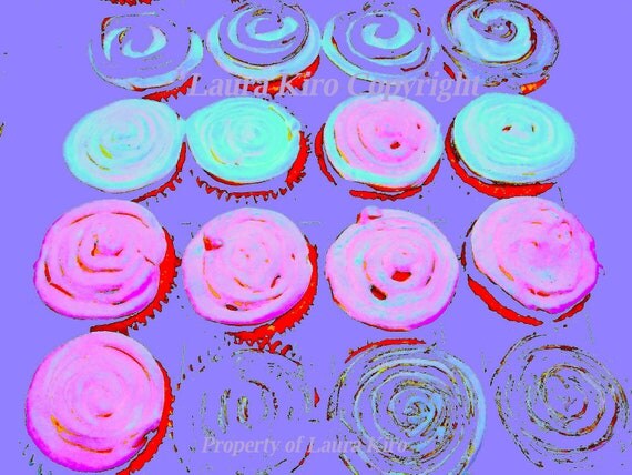 Items similar to Photo Art Cupcake Photography Abstract Kitchen Art ...