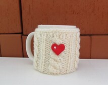 Popular items for red heart mug on Etsy