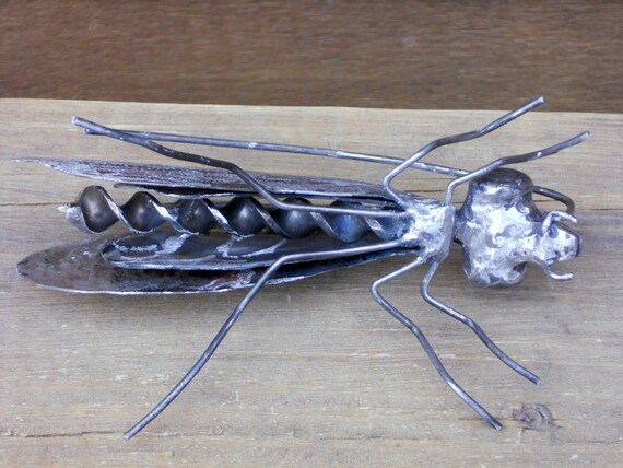 Insect Metal Sculpture Flying Bug Garden Art Yard Art Found