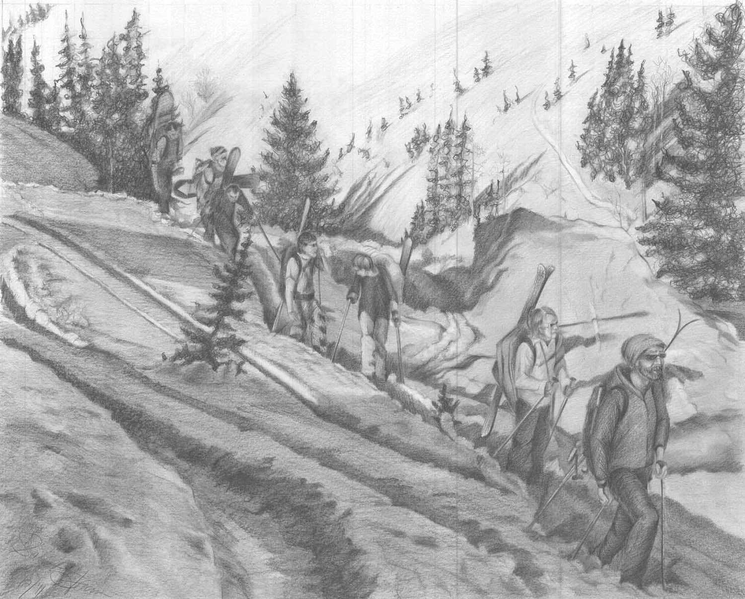 Hiker Drawing