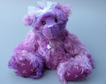 Purple teddy bear | Etsy