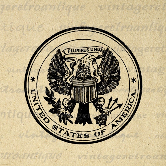 Printable Graphic United States Seal by VintageRetroAntique