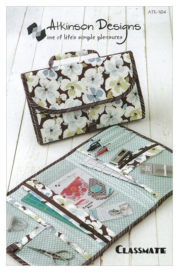 Classmate Printed Sewing Pattern Travel Organizer by twilltapeshop