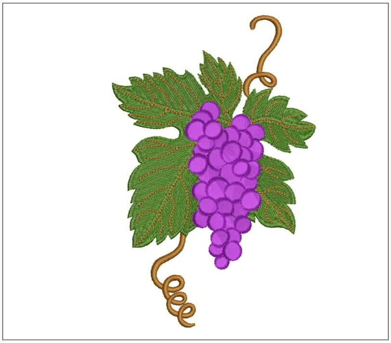 Grapes Embroidery design for embroidery machine.