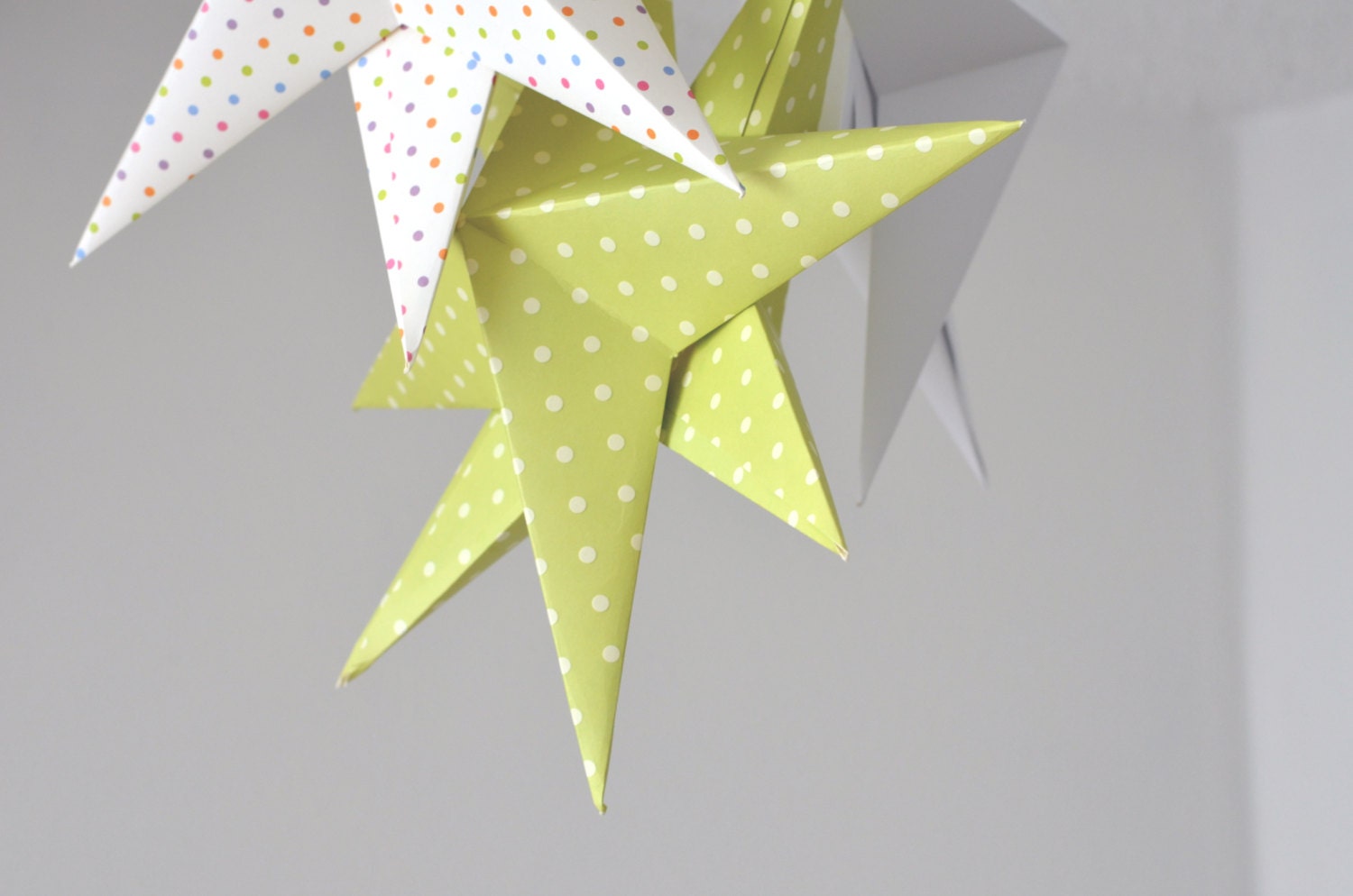 Hanging Paper Star large folded origami by ThePathLessTraveled