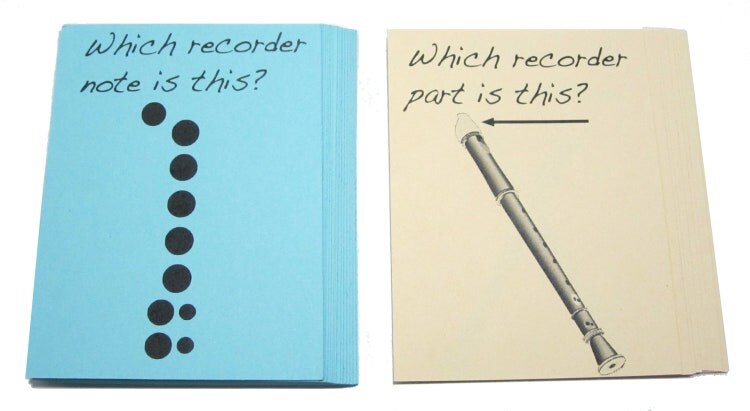 Recorder Fingering and Parts Flashcards by MusicEducationTools
