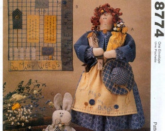 McCalls 8774 Easter Quilt Garden Doll Bunny Toy Pattern Uncut NIP OOP ...