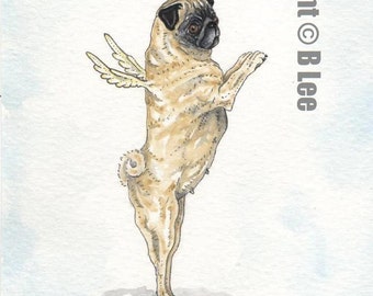 Pug angel | Etsy