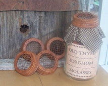 Popular items for rustic jar lids on Etsy