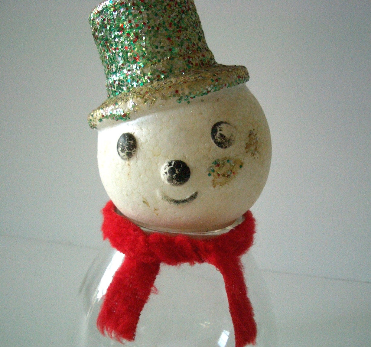 Vintage Snowman Styrofoam Candy Jar