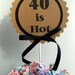 40th Birthday Cake Topper 40 is Hot Birthday Cake