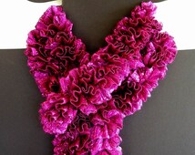 Popular items for ribbon yarn scarf on Etsy