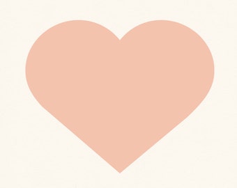 Popular items for blush pink heart on Etsy