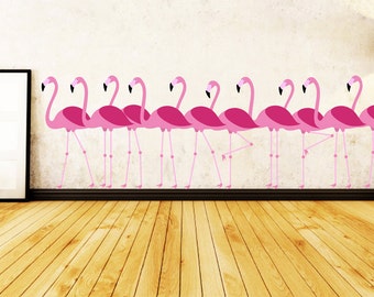 Popular items for flamingo wall decals on Etsy