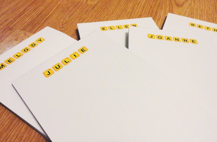 Notepad Words with Friends Style Notepad Great Gift