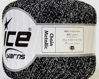 Silver metallic yarn | Etsy