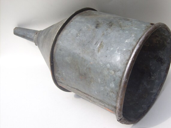 Large Industrial Metal Funnel by aprilmay72 on Etsy
