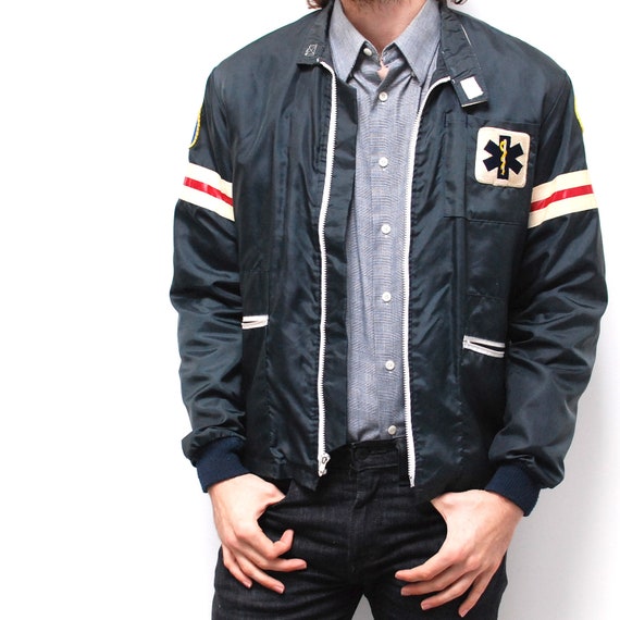 PARAMEDIC 70s nylon thermal zip up jacket