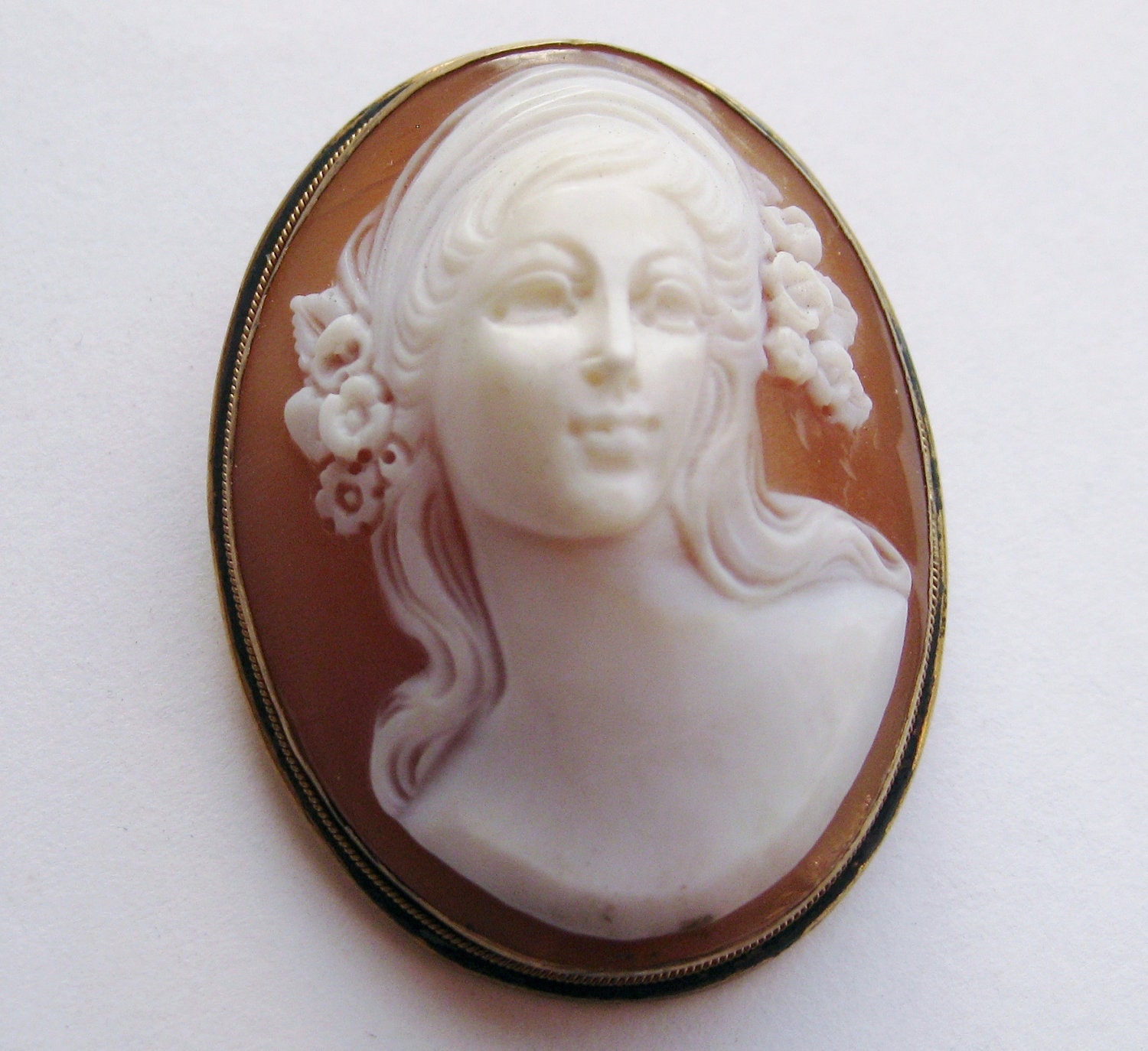 Victorian Fine Gold Washed 850 Silver Italian Hand Carved High Profile ...