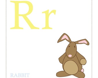 ABC Poster print Owl on branch nursery wall by KidODesignStudio