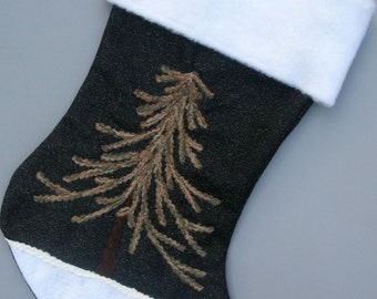 Elegant Christmas StockingSwirly Tree on by HeartfeltStockings