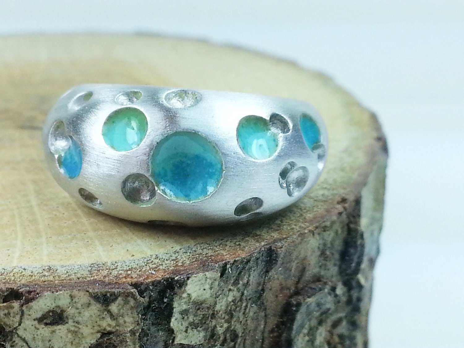 Sterling silver bombe ring by calistojewelry on Etsy