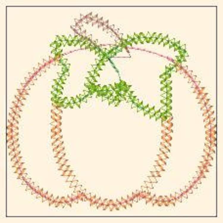 Fall Shabby Pumpkin Digital Embroidery Design by theappliquediva