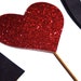Photo Booth Props I Love You 3 Piece Set GLITTER