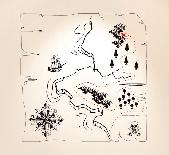 Treasure Map Stickers