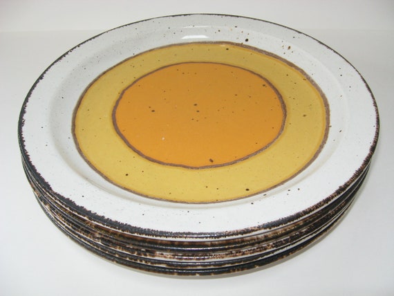 Midwinter England Stonehenge Sun Set 5 Dinner Plates by ModandMore