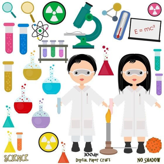 Science Clipart Chemistry Clipart School by DigitalPaperCraft