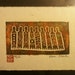 Temple fu dog lion Woodblock print Engraving by ClarkStudioGallery