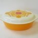 Pyrex Seville Rare Bright Orange and Pink by heartkeyologie