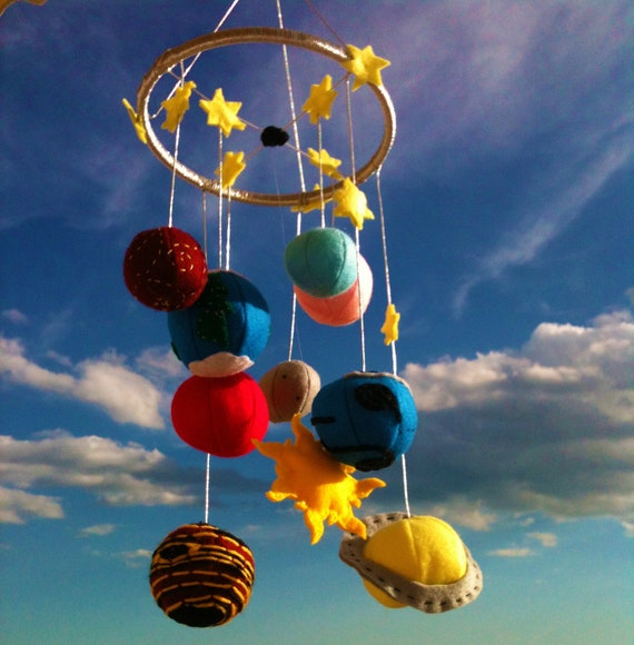 Solar system baby mobile