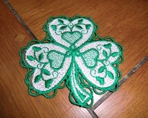 Unique embroidered shamrock related items | Etsy