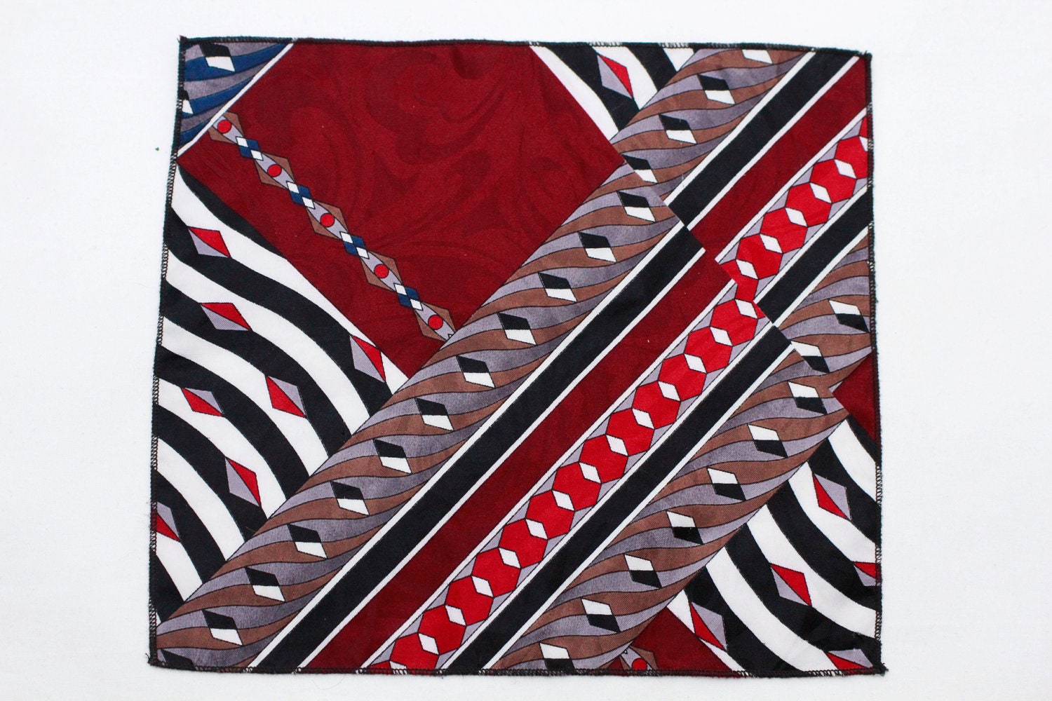 80s Vintage “FLARE” Silk Handkerchief/ Pocket-Square (EXCLUSIVE ...