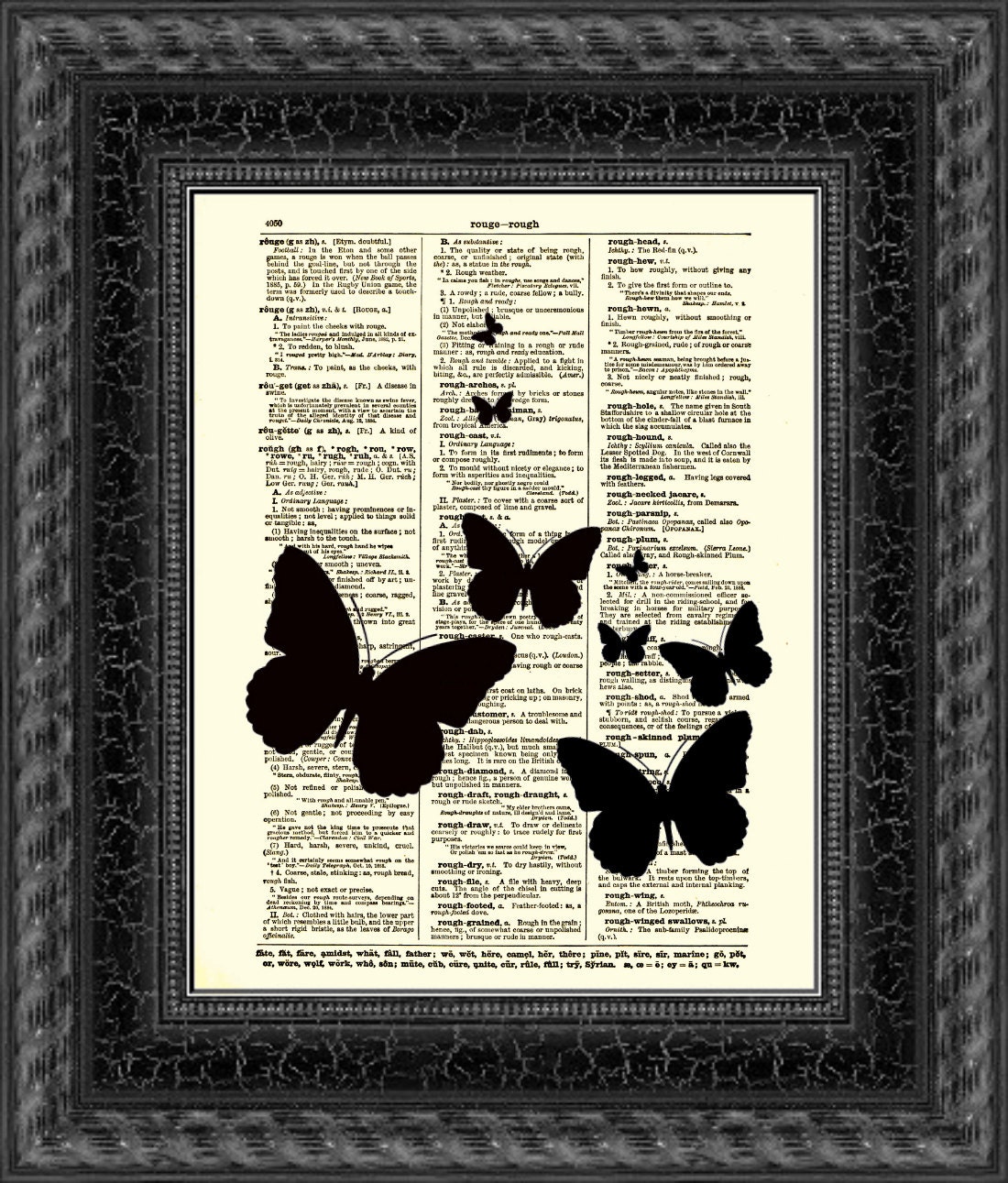 Dictionary Art Print Butterflies Print by ReImaginationPrints