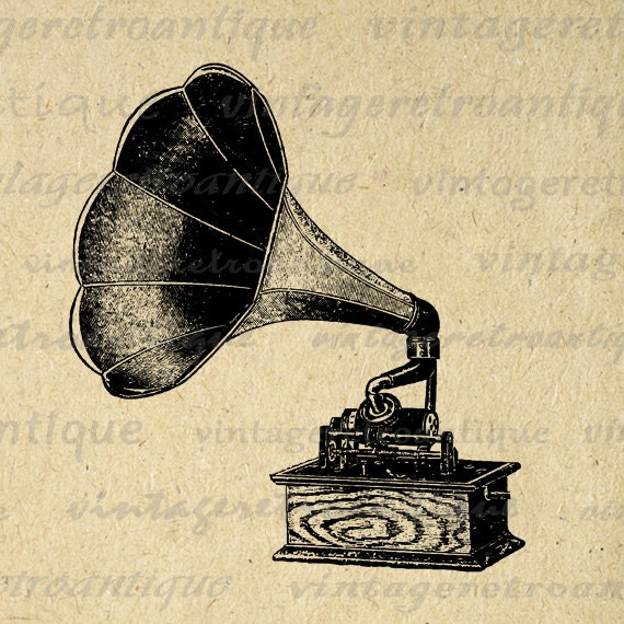 Digital Graphic Phonograph Printable by VintageRetroAntique