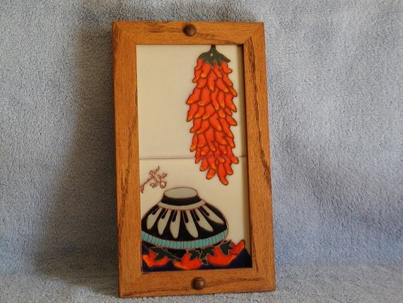 Tile Wall Hanging Painted by Jennifer Roche
