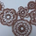 Assymetrical crocheted copper wire lace necklace by LoopyMagpie