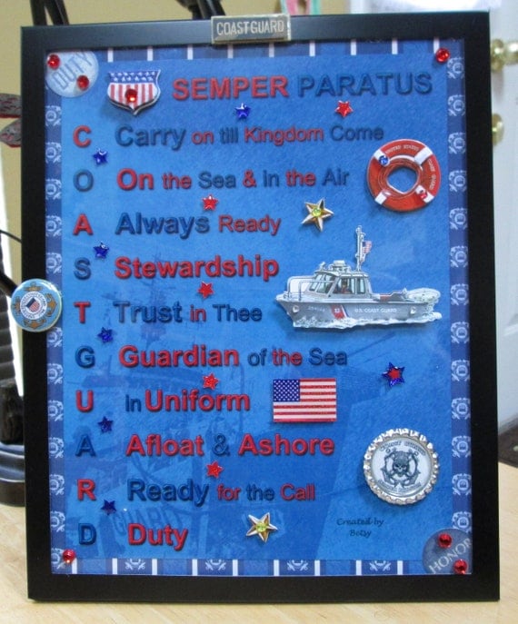 Semper Paratus COAST GUARD Framed Poem