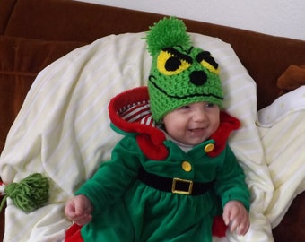 Crochet grinch hat | Etsy
