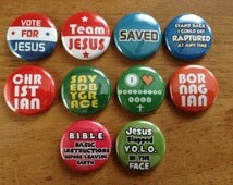 Popular items for jesus buttons on Etsy