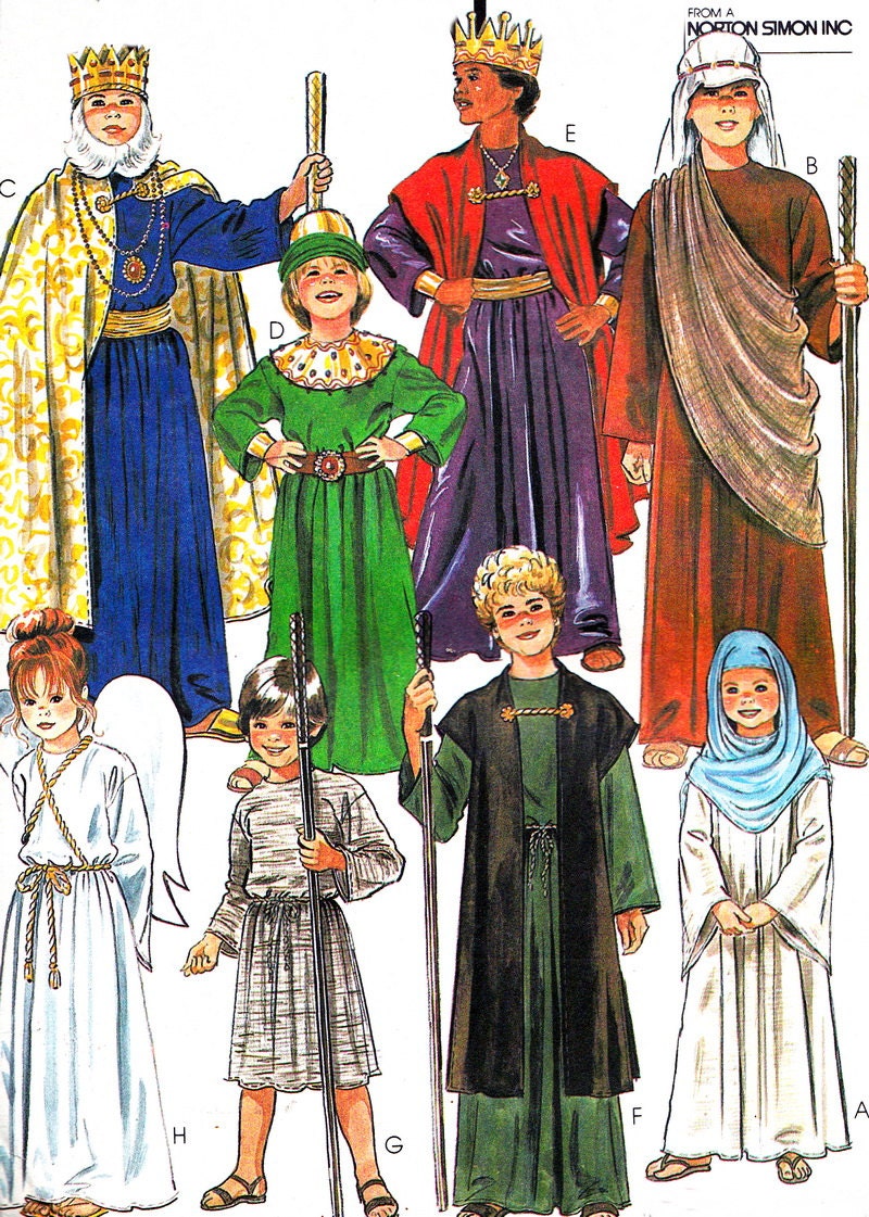 Christimas Nativity Costumes Vintage Sewing Pattern McCalls