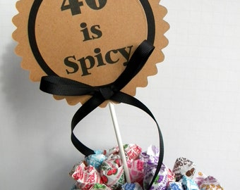 40th Birthday Cake Topper 40 is Hot by CarasScrapNStampArt