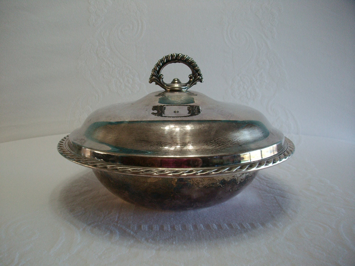 Vintage Silver Plated Serving Dish with Lid, Catch All Dish, Kitchen ...