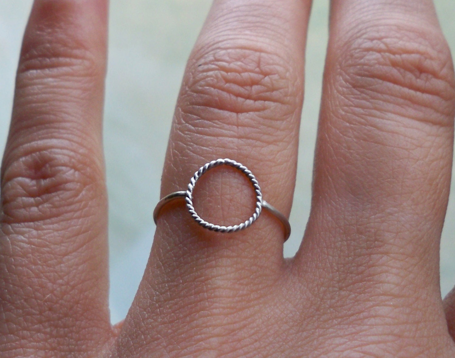 Sterling Silver Karma Ring with Rope Detail Eternity Ring