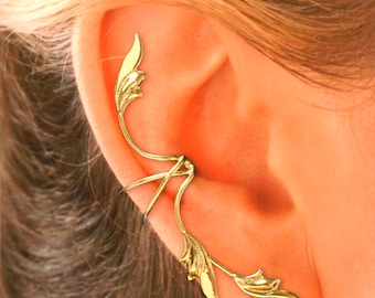 Leaf ear cuff | Etsy